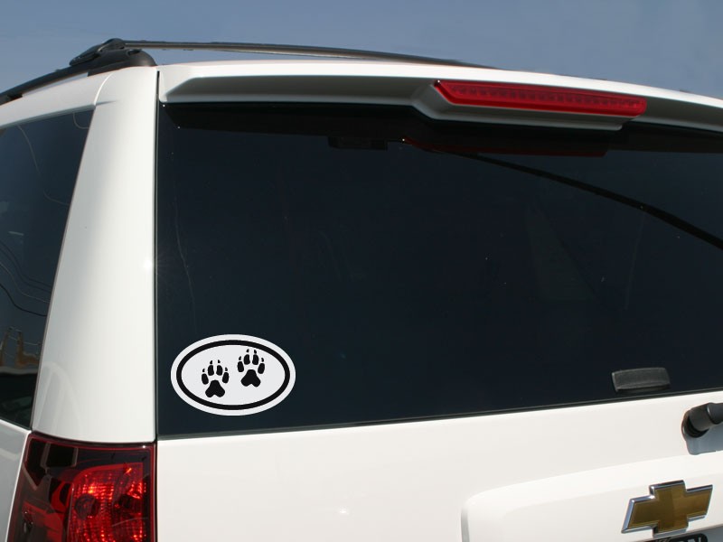 Tracks Oval Car Sticker - Tracks Oval Decal | Familystickers.com