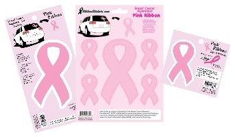 Pink Ribbon Car Stickers