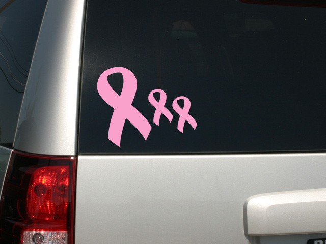 Pink Ribbon Car Stickers
