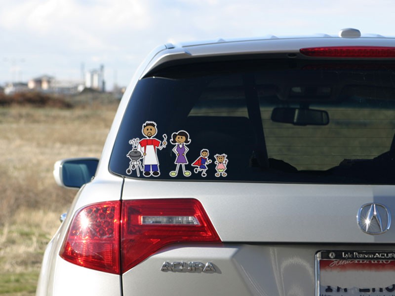 Full Color Family Stickers | Full color Family Car Decals