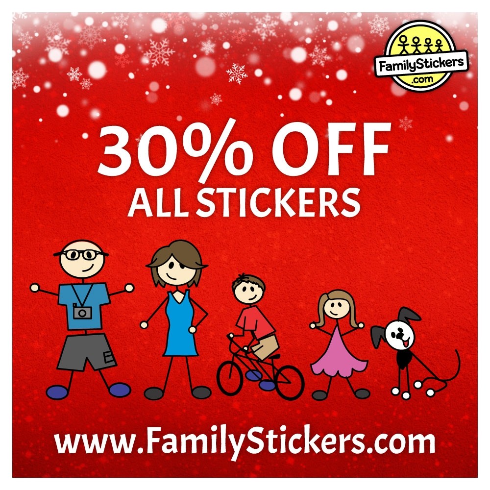 Full Color Family Stickers | Full color Family Car Decals